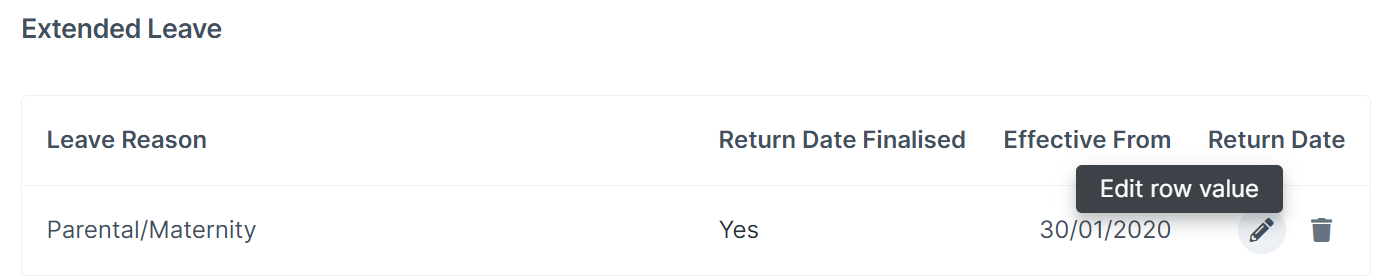 Recording Extended Leave – intelliHR Support Portal
