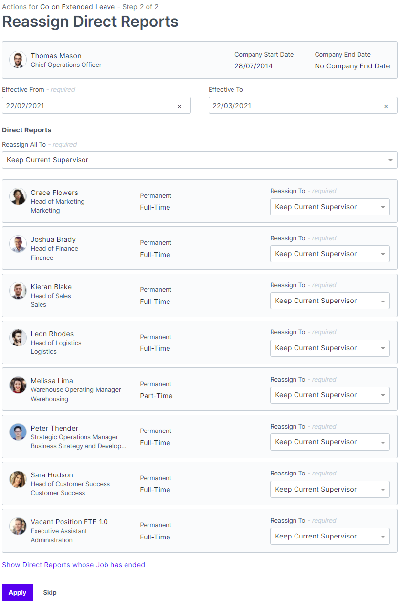 Recording Extended Leave – intelliHR Support Portal