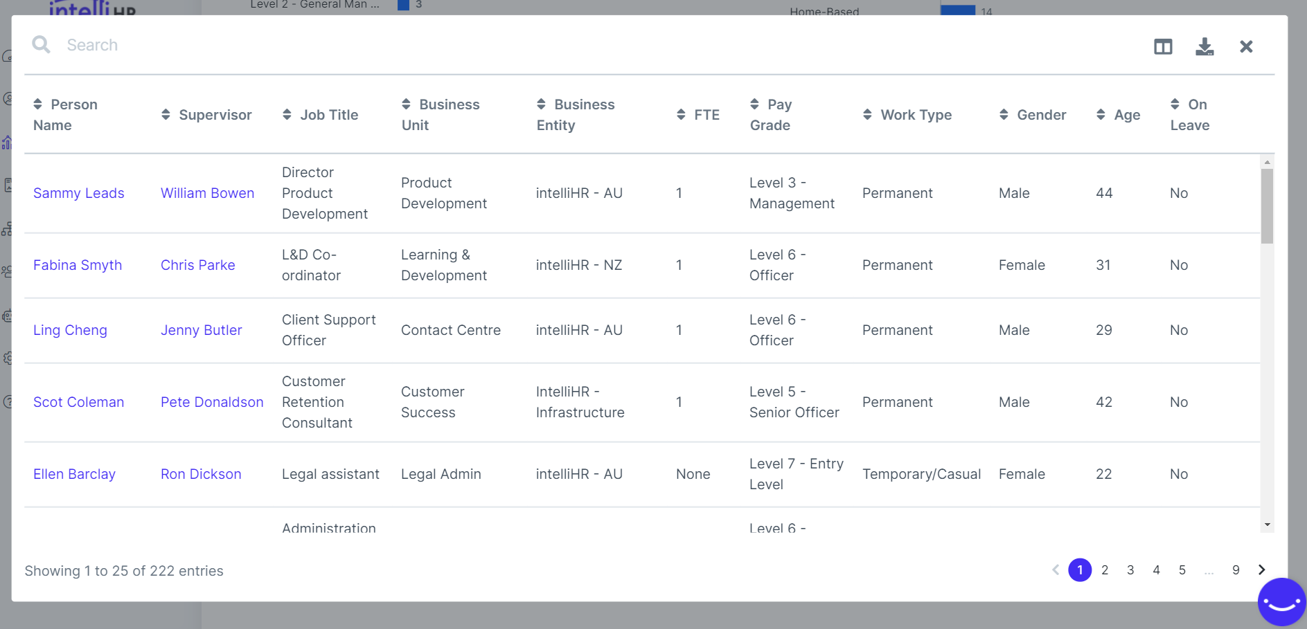 Accessing Data Points in the Row Data – intelliHR Support Portal