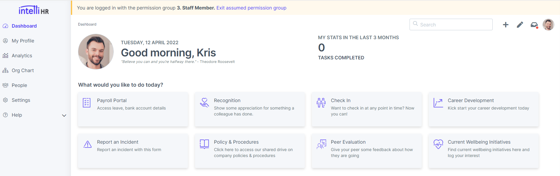 Reviewing User Access – intelliHR Support Portal