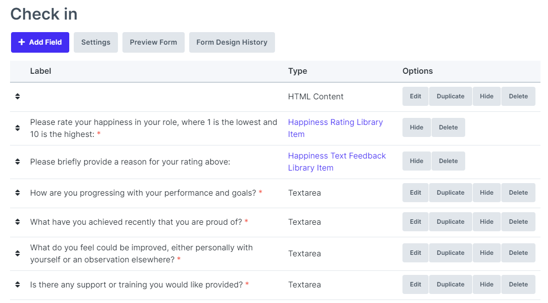Create a simple Check-In Form – intelliHR Support Portal