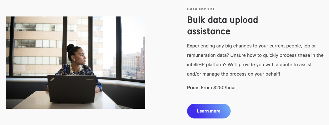 intelliHR Professional Services Menu – intelliHR Support Portal