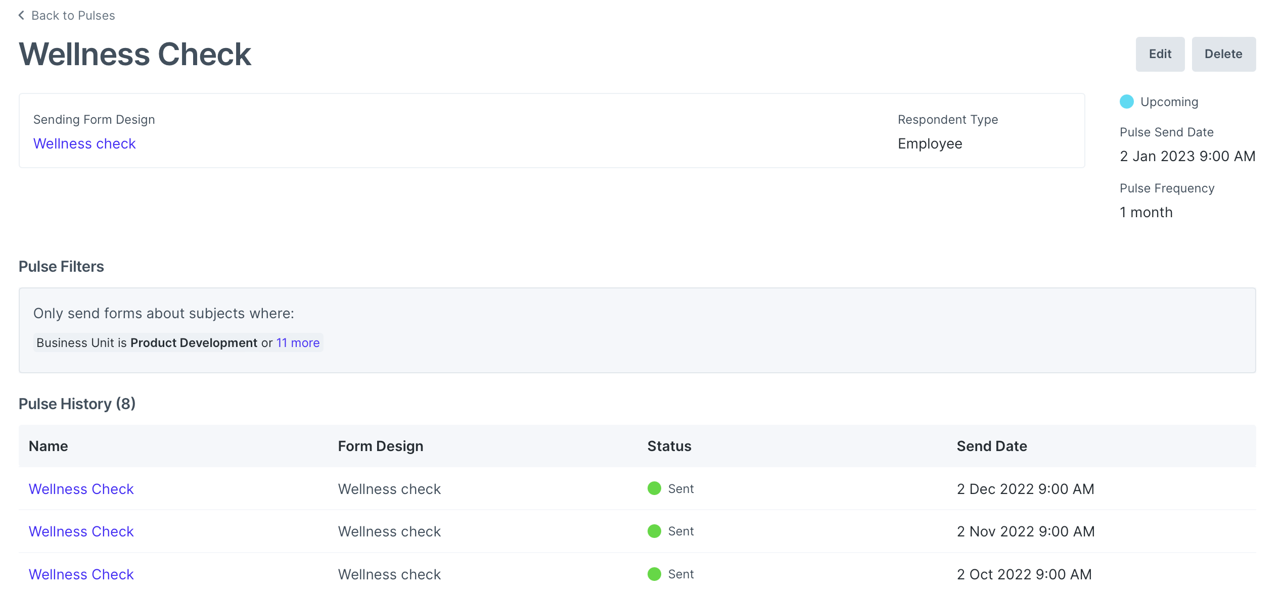 Creating and Editing Pulses – intelliHR Support Portal