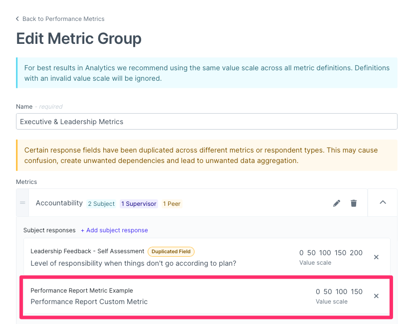 Performance Report Charts and Value Scaling – intelliHR Support Portal