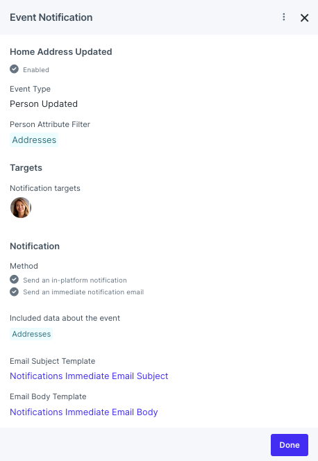 Event Notifications – intelliHR Support Portal