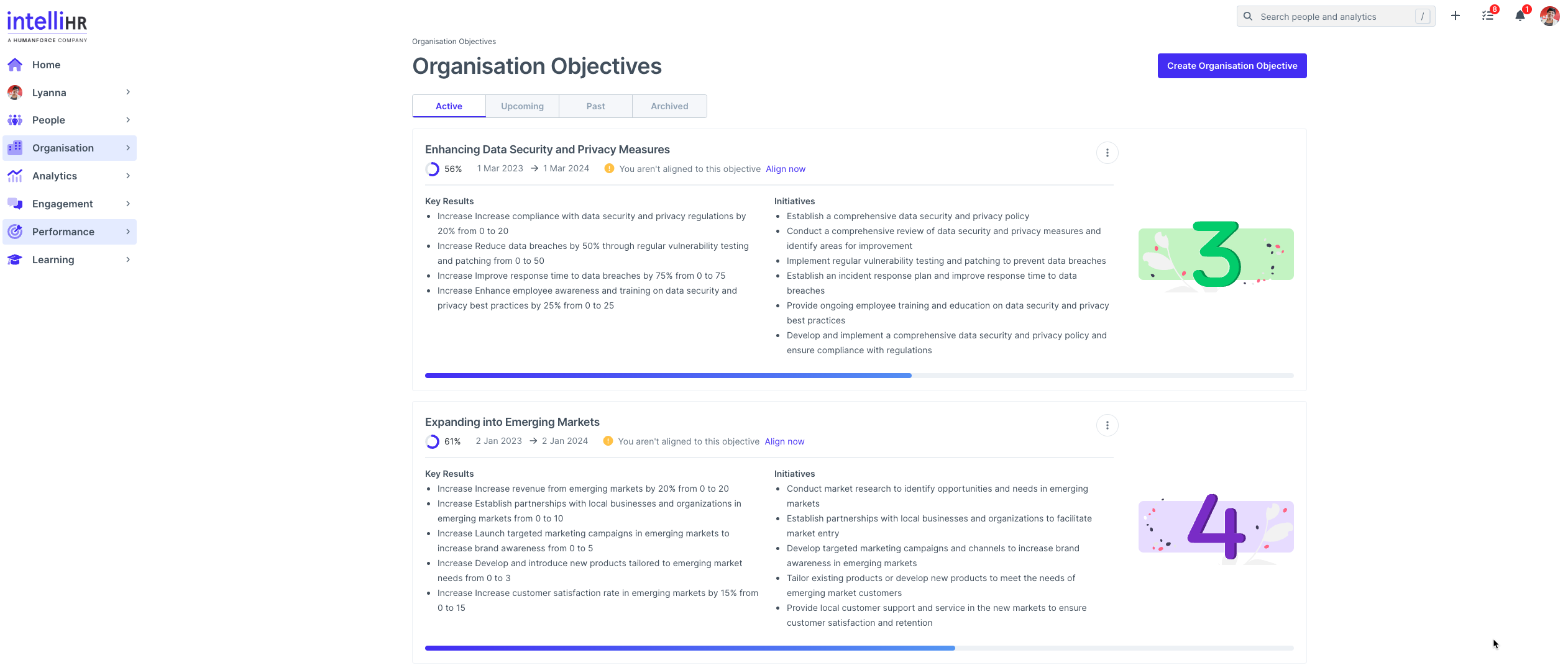 Introduction to Organisation Objectives – intelliHR Support Portal